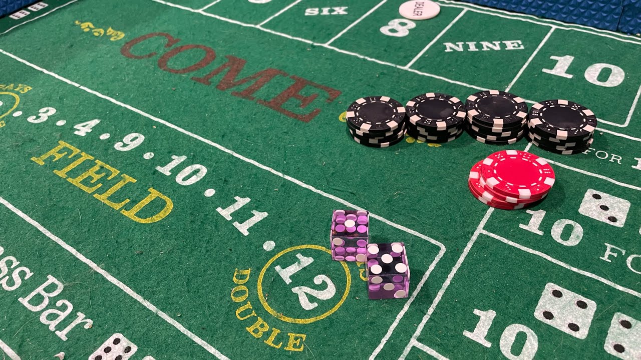 Craps pressing 220$ inside to 2,020$ in 22 rolls!! - YouTube