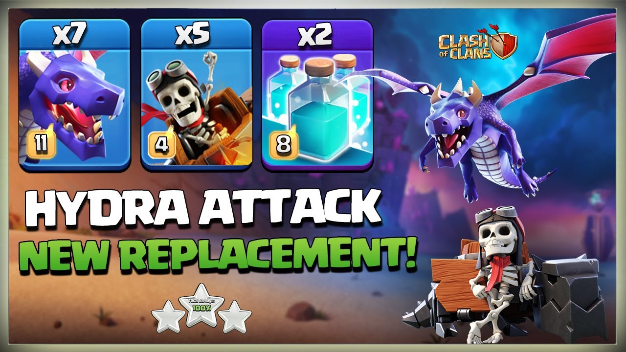 Easiest Th16 Hydra Attack Strategy! TH16 Dragon & Dragon Rider Hydra ...