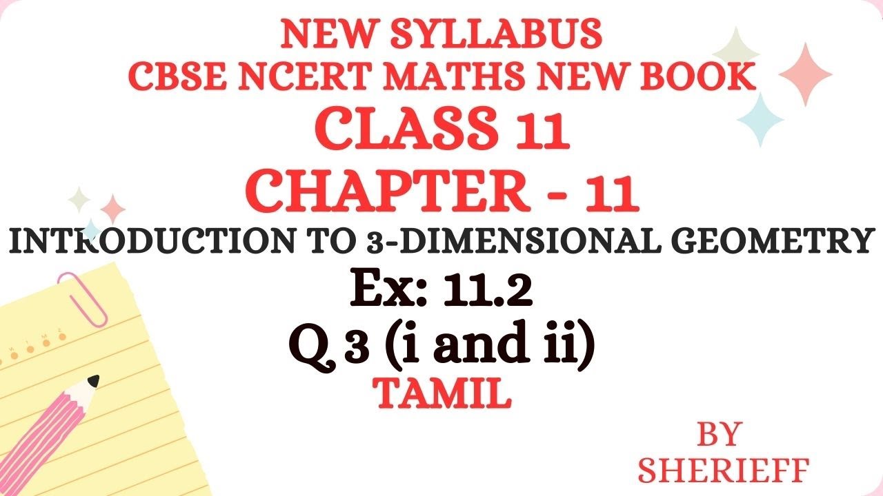 CLASS 11 CBSE NCERT CHAPTER 11 EX 11.2 Q3 INTRODUCTION TO 3-DIMENSIONAL ...