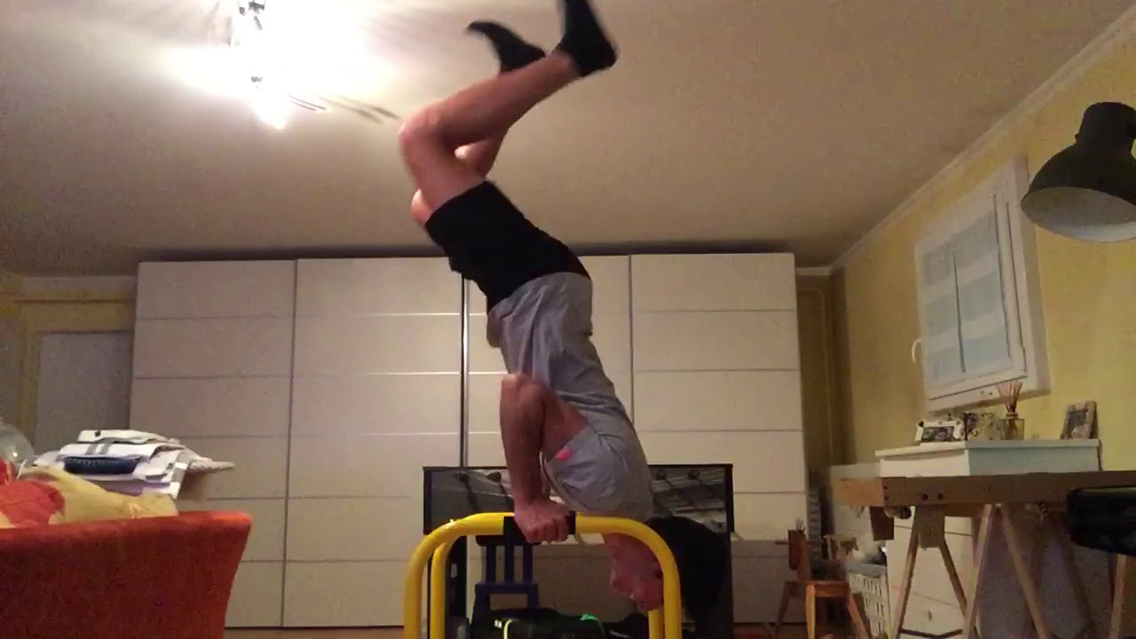 Vibes guy tries to do handstand on yellow bars fails and hits leg on ...