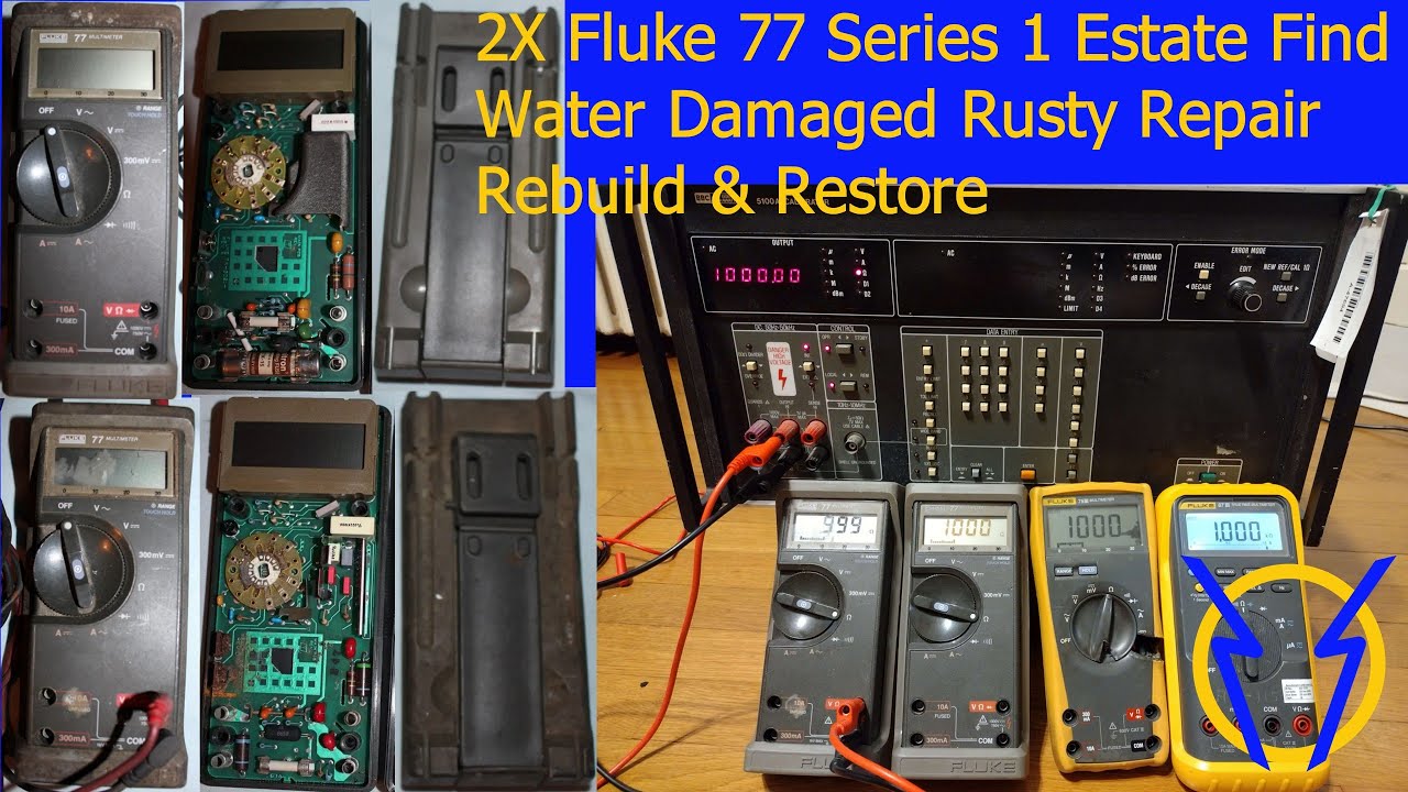 Double Fluke 77 Series 1 Rust & Water Damage Estate Find Repair ...