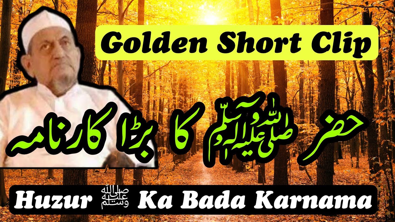 Huzur ﷺ Ka Bada Karnama | Maulana Ibrahim Sahab Dewla Golden Short Clip ...