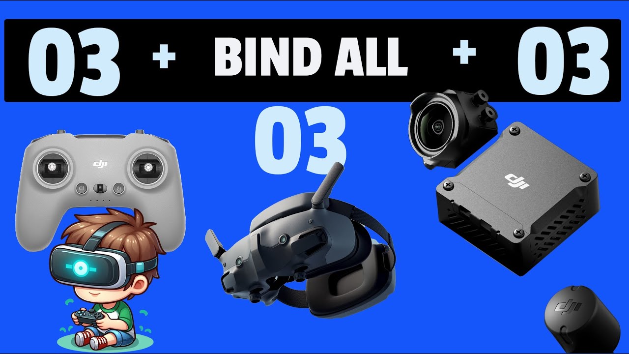 bind rc 3 to 03 air unit, bind goggles 3 to 03 airunit - 03 + 03 + 03 - YouTube