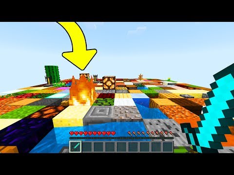 RASTGELE DÜZ BLOK DÜNYASI ÜZERİNDE HAYATTA KALABİLİRMİSİN ? - Minecraft