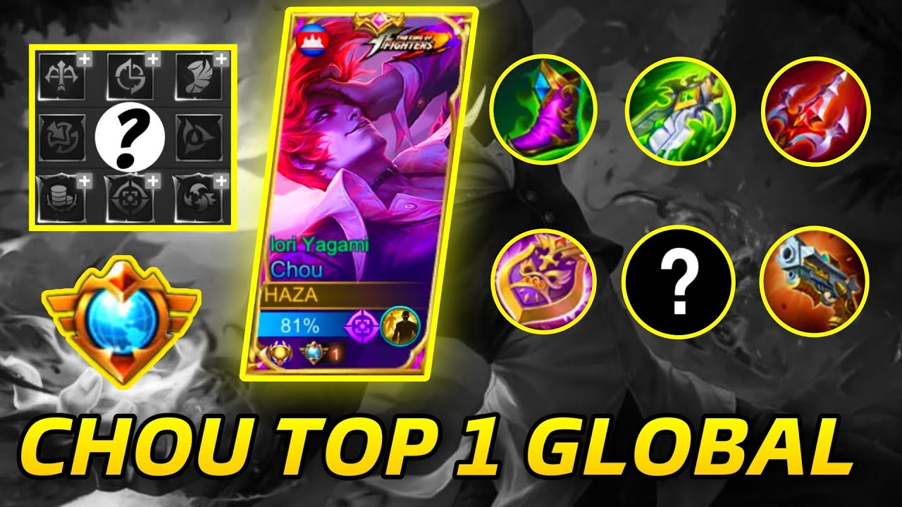 CHOU TOP 1 GLOBAL EMBLEM SET 2022 AND BUILD | CHOU NEW META GAMEPLAY ...
