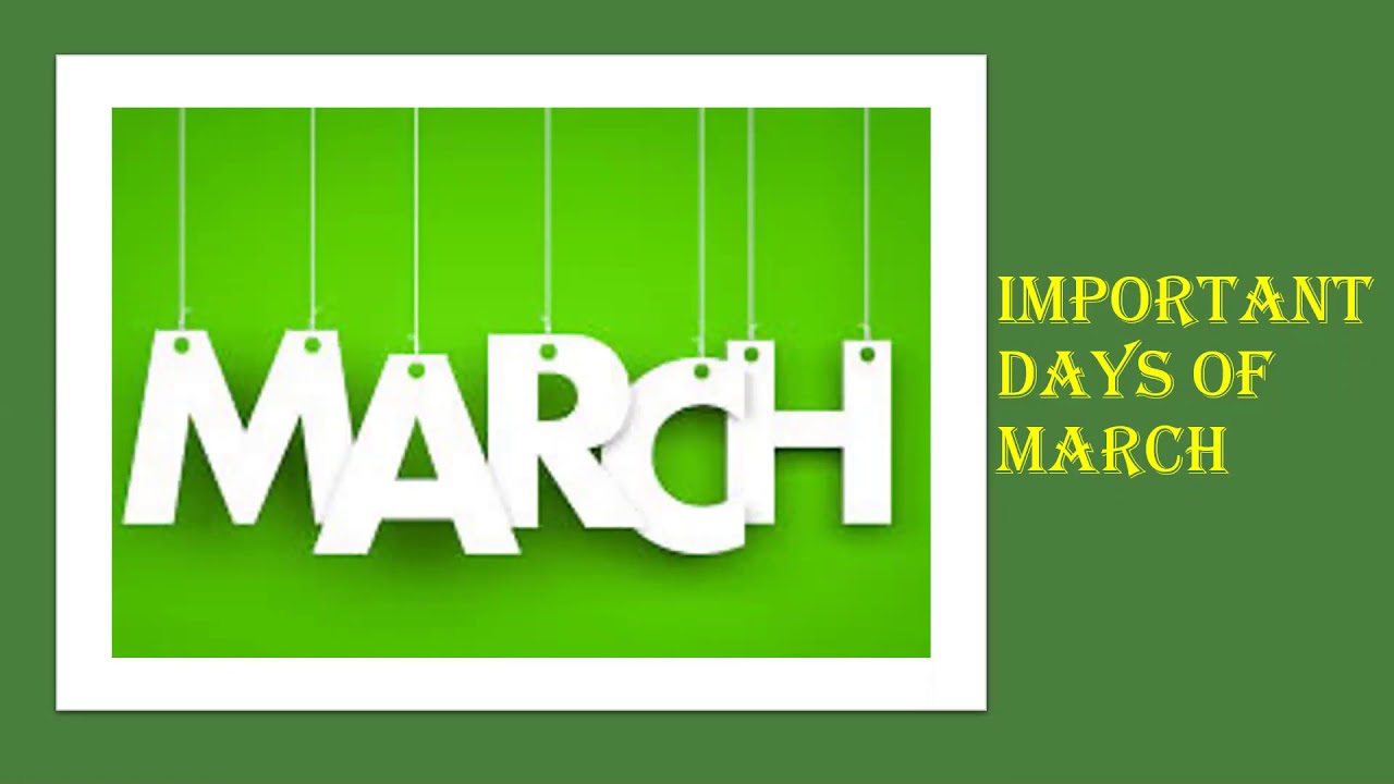 Important days of March || Static Gk || BE LITERATE ACT LITERATE - YouTube