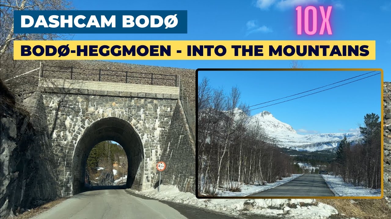 10X DASHCAM BODØ: Driving from Hunstad via Vatnvatnet to Heggmoen - 4K ...