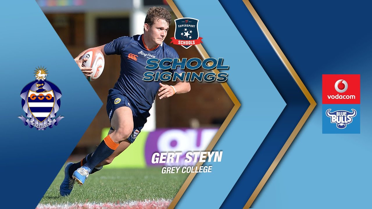 SCHOOL SIGNINGS - VODACOM BLUE BULLS | Gert Steyn, Grey College - YouTube