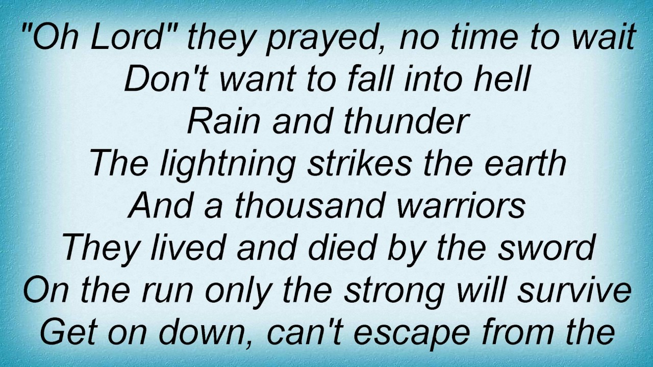 Axel Rudi Pell - Only The Strong Will Survive Lyrics - YouTube
