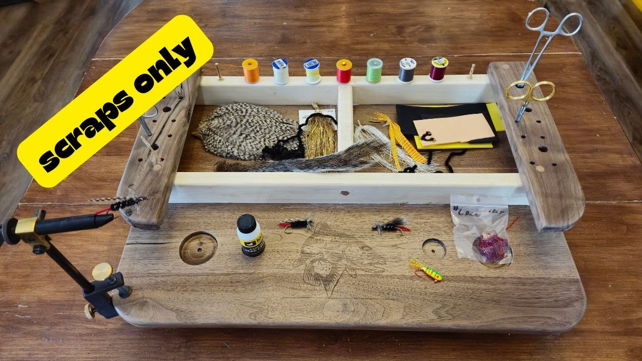 I Made a Portable Fly Tying Station from Scrap Wood for Student Fishing ...