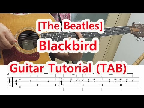 [The Beatles ] Blackbird Guitar Tutorial (TAB) - YouTube