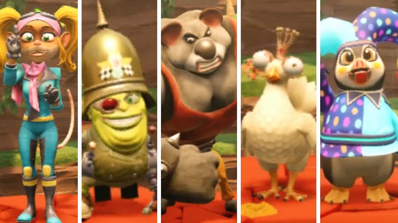 Crash Team Racing Nitro-Fueled - All New Characters & Skins + Victory ...