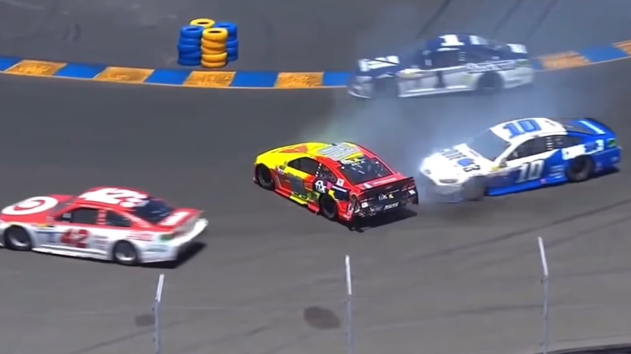 [Forgotten NASCAR Crashes #4] Multi Car Crash: 2017 Cup Series @ Sonoma ...