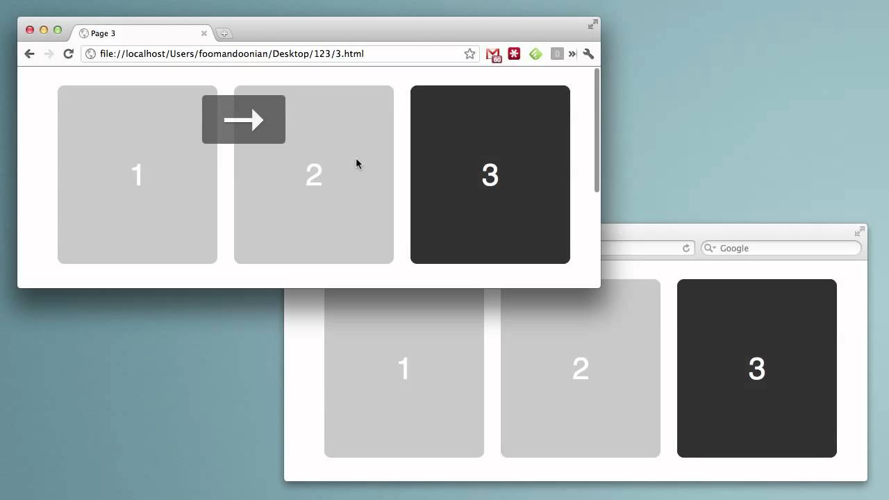 Chrome adds gesture animations for OS X Lion - YouTube