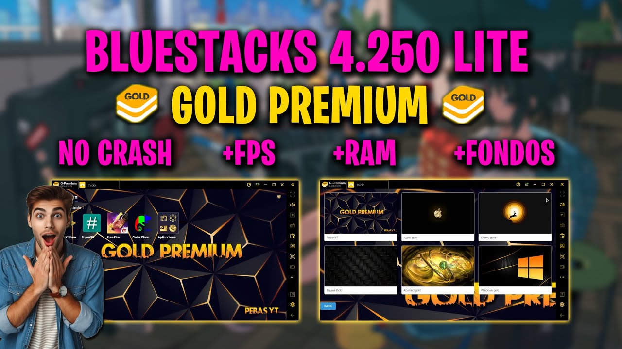 EL MEJOR BLUESTACKS 4.250 LITE 🚨 MI EMULADOR MODIFICADO GOLD PREMIUM 🤯 ...