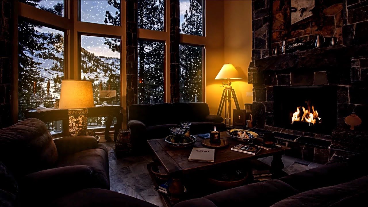Deep Sleep in 3 Minutes | Cozy Cabin Ambience Snow and Fireplace Sounds ...