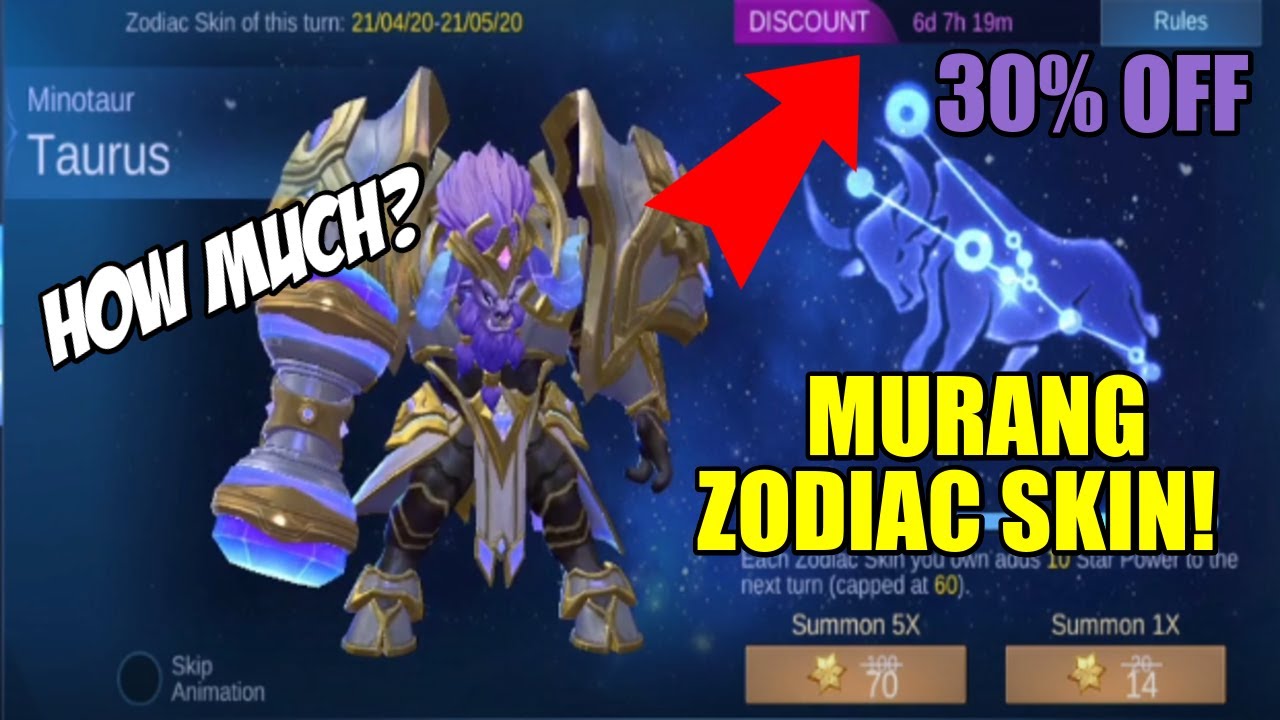 Minotaur Zodiac Skin - Magkano ang Taurus Zodiac | How Much Diamonds ...