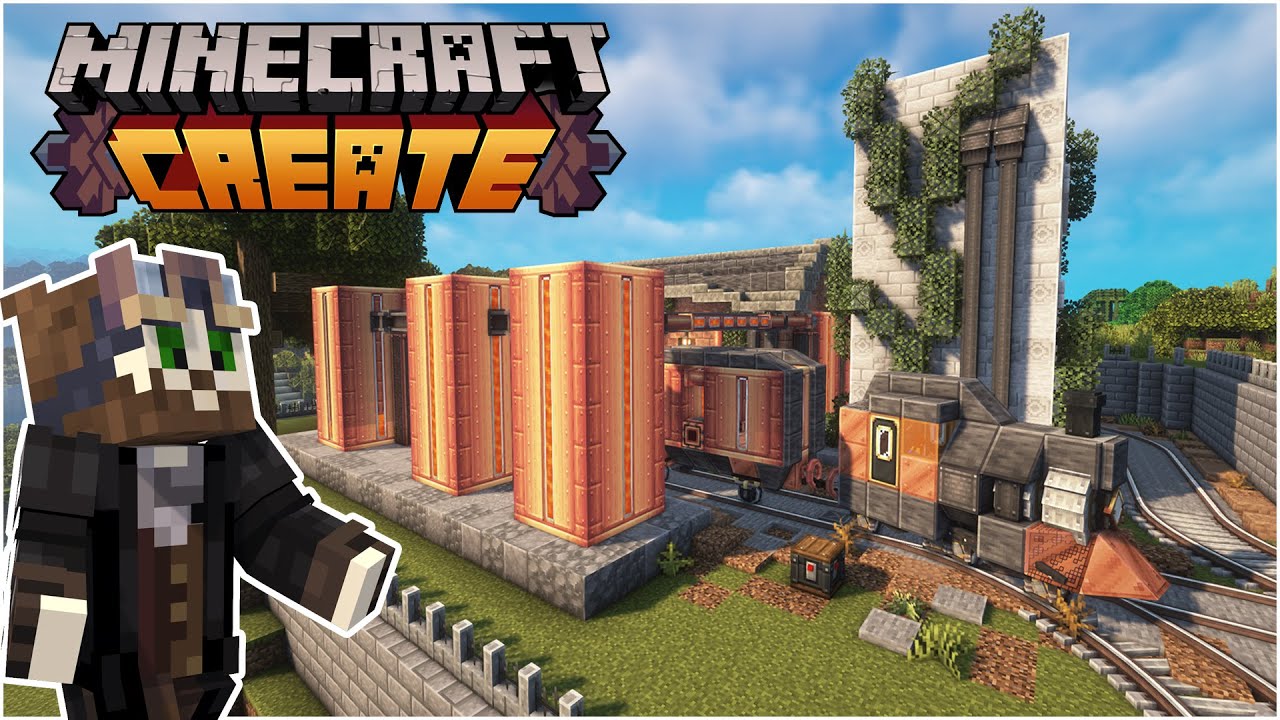 I built a LAVA TRAIN in Minecraft Create Mod! - YouTube