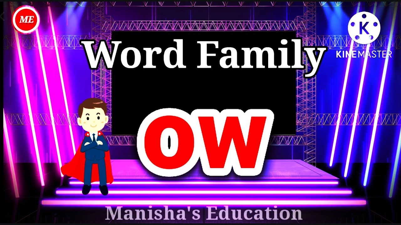 Word Family-ow | ow-word Family | Phonics Word Families| CVC Words ...