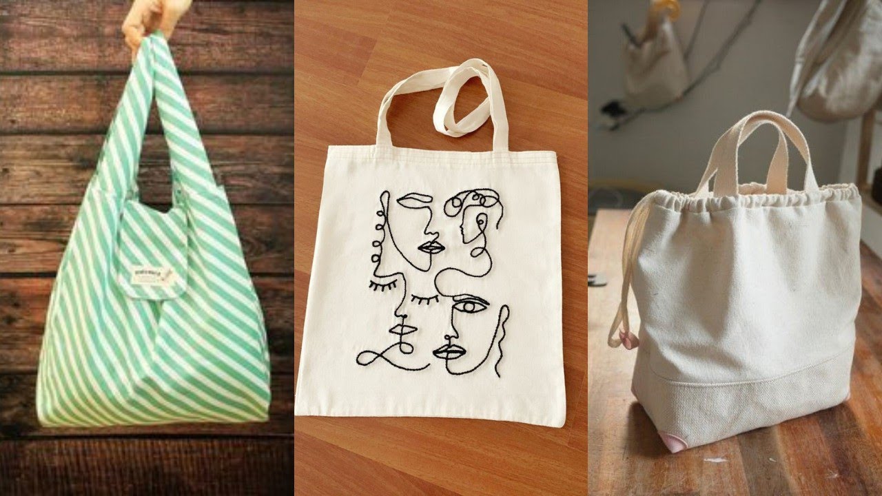 DIY Tote Bags Ideas from Scrap Fabric - YouTube