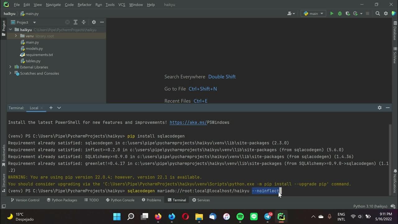 Usando SQLACodegen parar generar las clases de SQLAlchemy de un Schema ...