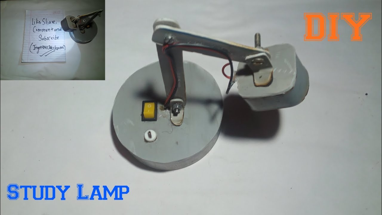 How To Make Table Study Lamp At Home With PVC Pipe||Diy - YouTube