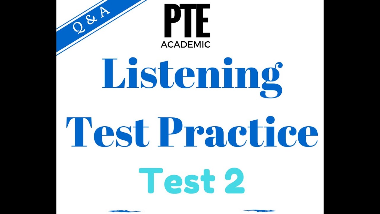 pte academic test practice - listening test 2 - YouTube