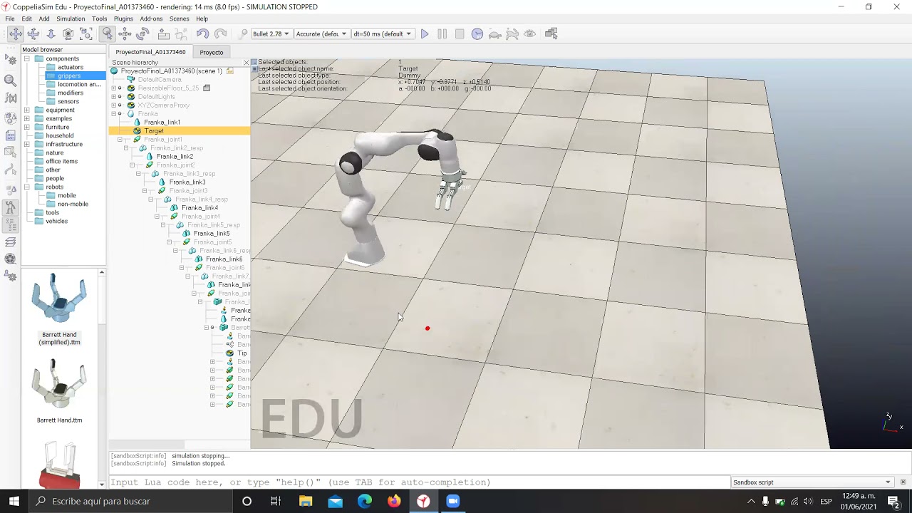 Coppelia: Movimiento de un robot por IK - YouTube