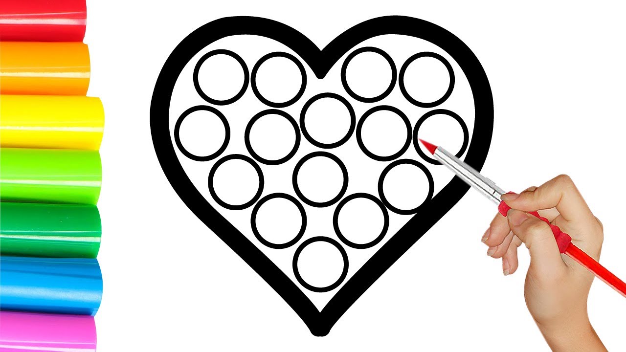 How to Draw a Simple Heart For Children. Dra toy tv. - YouTube