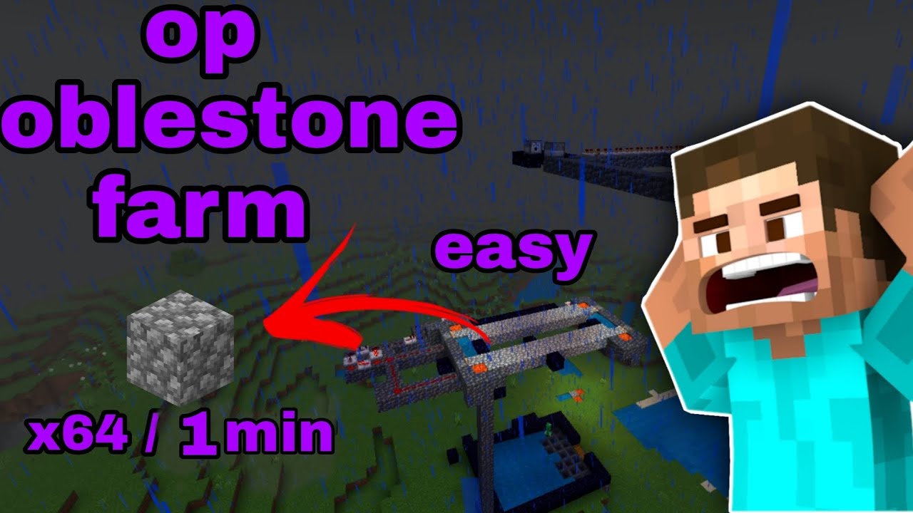 Minecraft op coblestone farm😈 x64/ 1minute must watch - YouTube