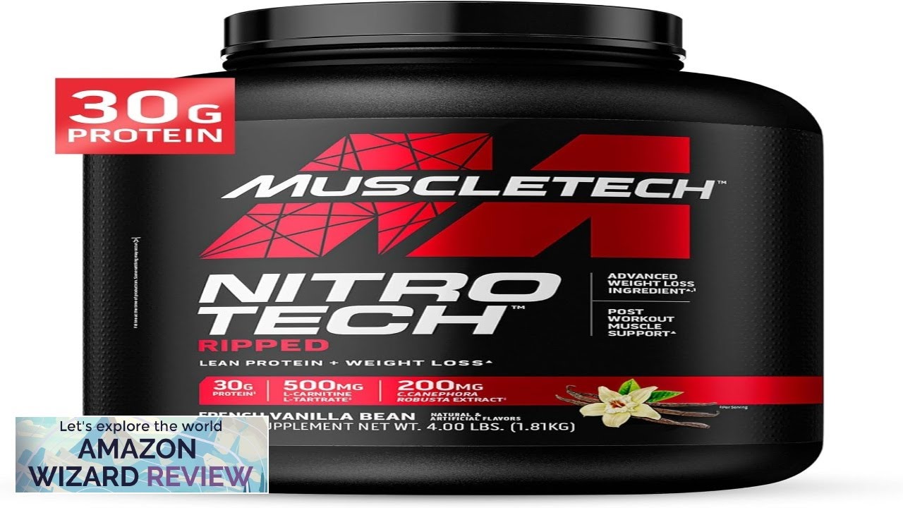 Protein Powder for Weight Loss MuscleTech Nitro-Tech Ripped Lean Whey ...