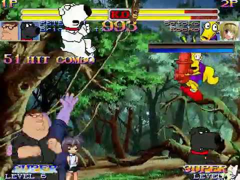 Mugen Peter Griffin and Brian Griffin vs Rocko and Satoko Hojo - YouTube