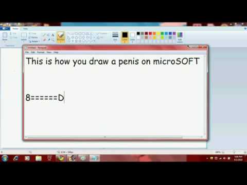 LOOK! Here's How You Draw A Wee Wee on Microsoft Paint 8====D - YouTube