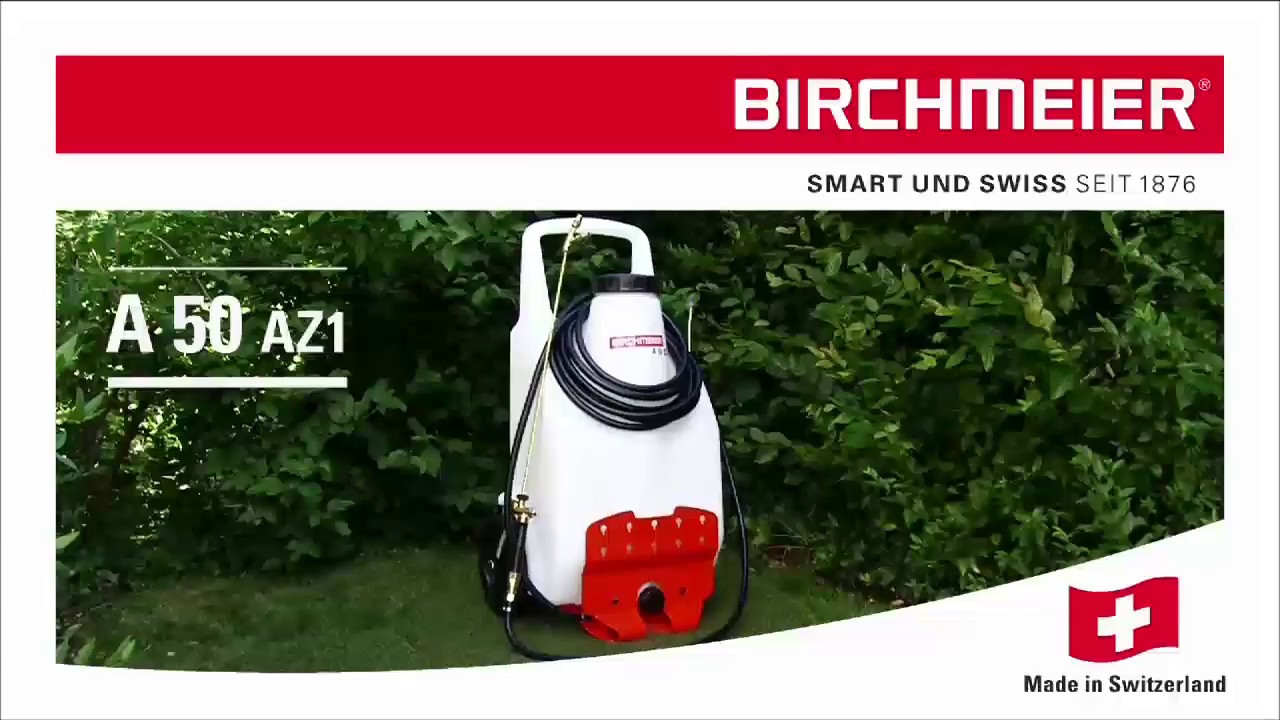 Birchmeier A 50 - Two-wheel battery-operated sprayer - YouTube