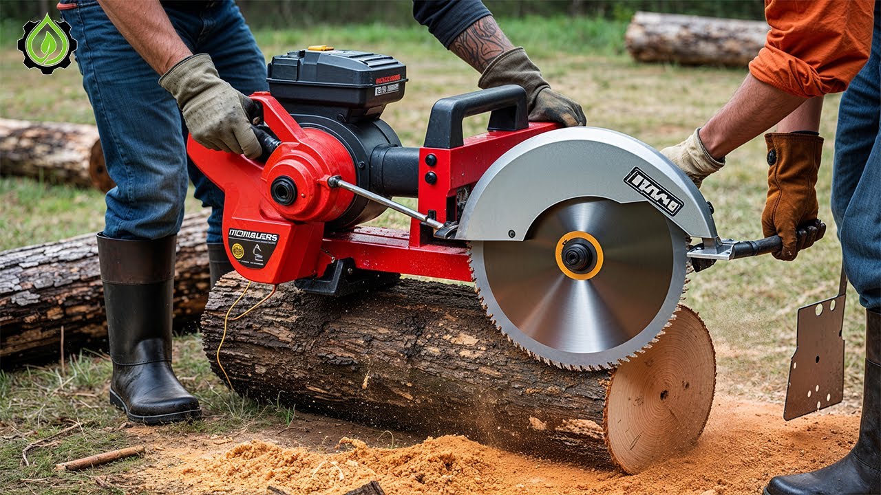 Fastest Automatic Firewood Processing Machine | Dangerous Big Chainsaw ...