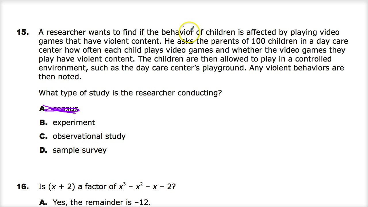 Question 13 (Used to be 15) - Integrated Math 3 - TNReady Practice Test ...