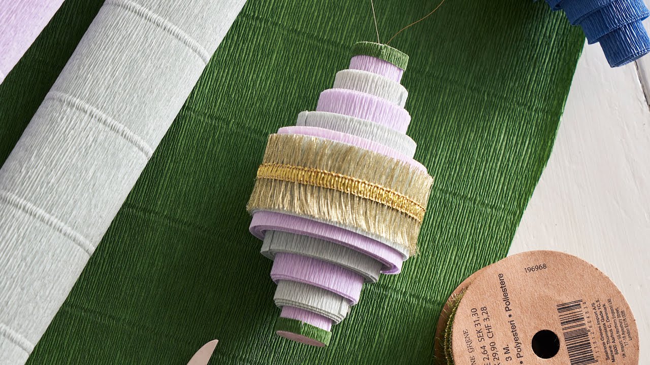 Enchanting round crepe paper Christmas ornament – DIY by Søstrene Grene ...