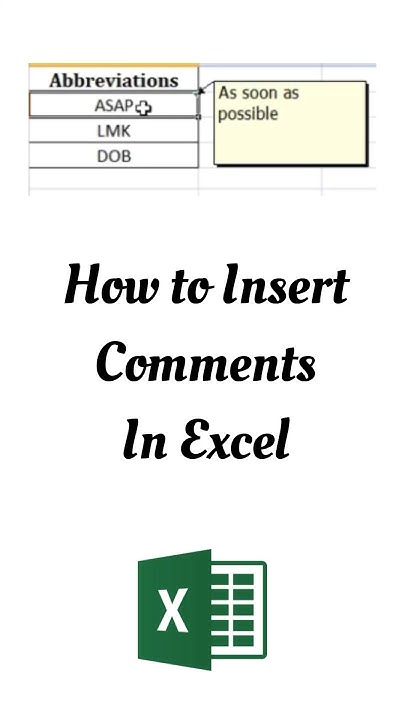 How to insert comments in excel #shortfeed #viralvideo #tutorial #excel ...