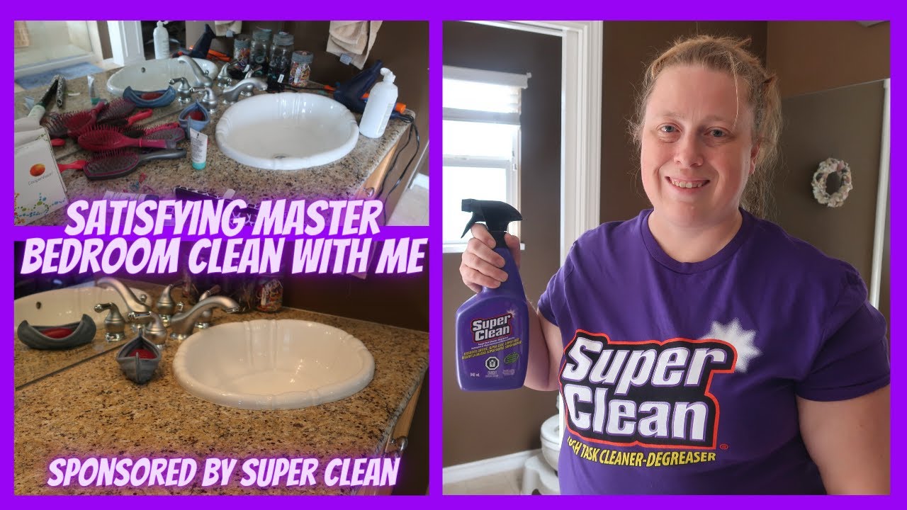 Satisfying Master Bathroom Clean with Me | Using Super Clean Products ...