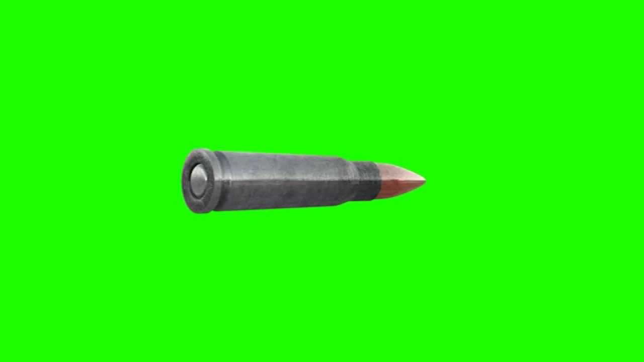 bullet in green screen free stock footage - YouTube