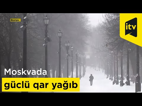 Moskvada güclü qar yağıb