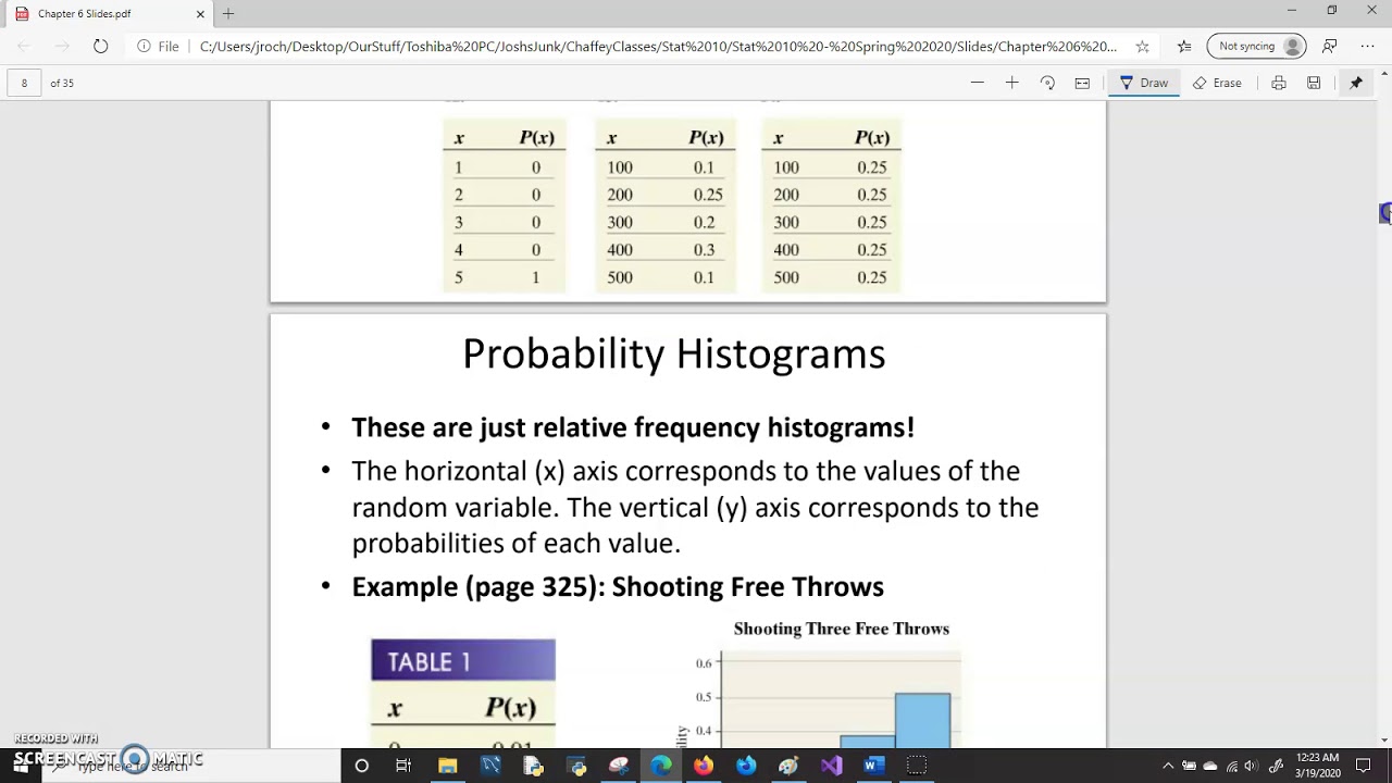 Discrete Prob Dist Part 1 - YouTube