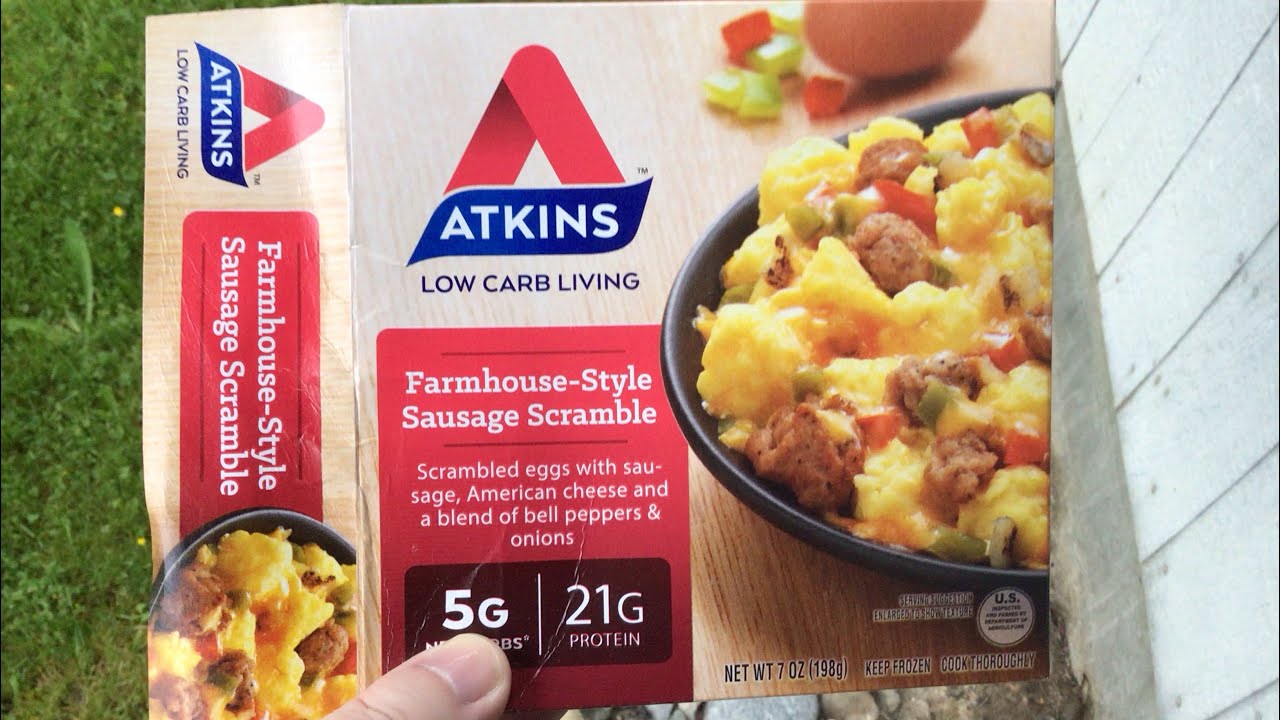 Atkins Low Carb Living "Farmhouse Style Sausage Scramble" Review - YouTube