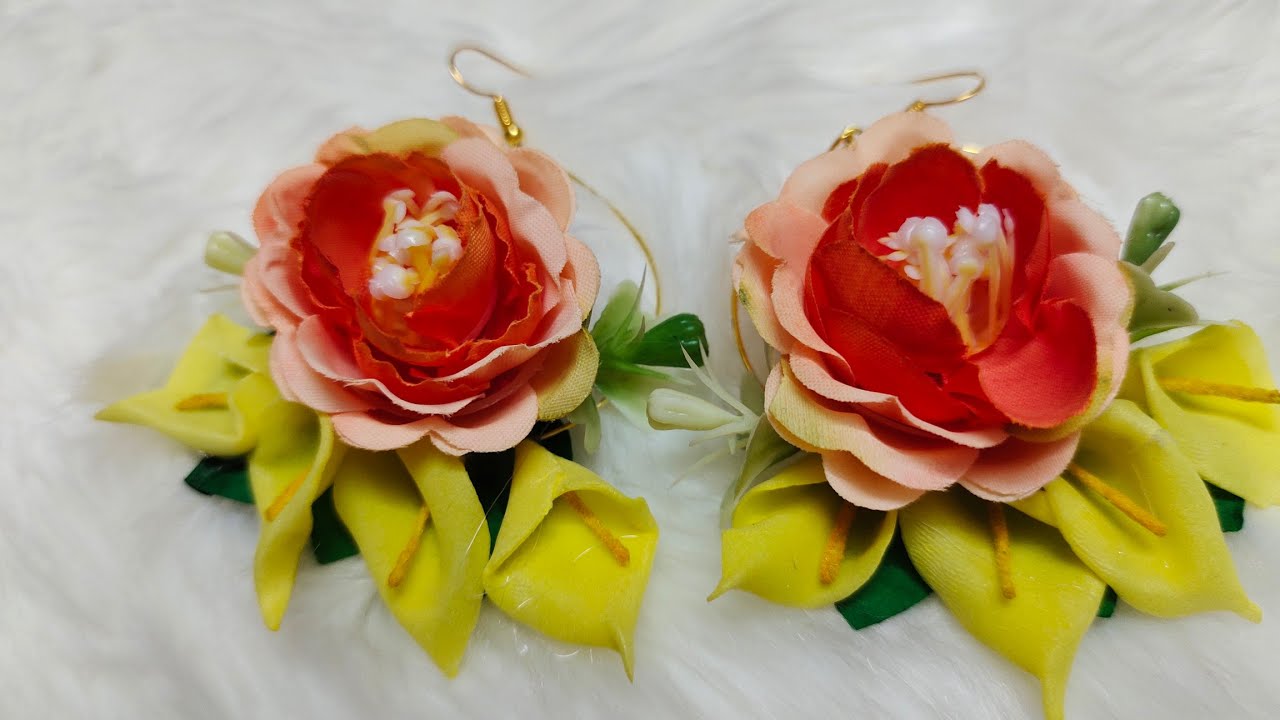 Falgun special kaner dul | Floral jewellery | ফাল্গুন স্পেশাল কানের দুল ...