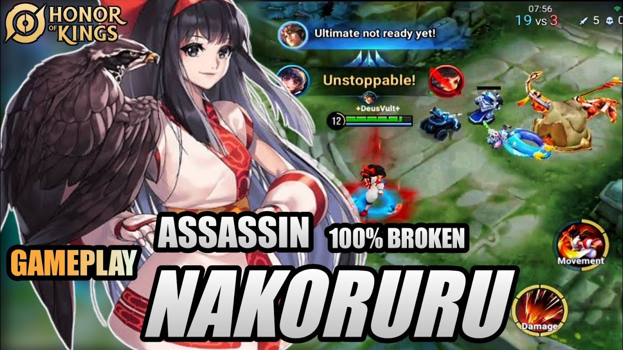 Nakoruru Assassin Honor of Kings (HOK) best jungler fast rotation ...