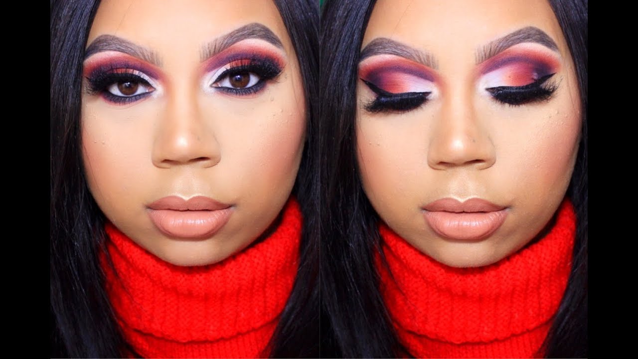 DRAMATIC RED CUT CREASE TUTORIAL | Katie Danger - YouTube