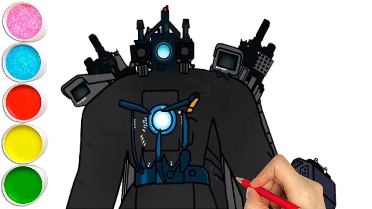 How to draw Titan Cameraman Boss From Skibidi Toilet | skibidi toilet ...