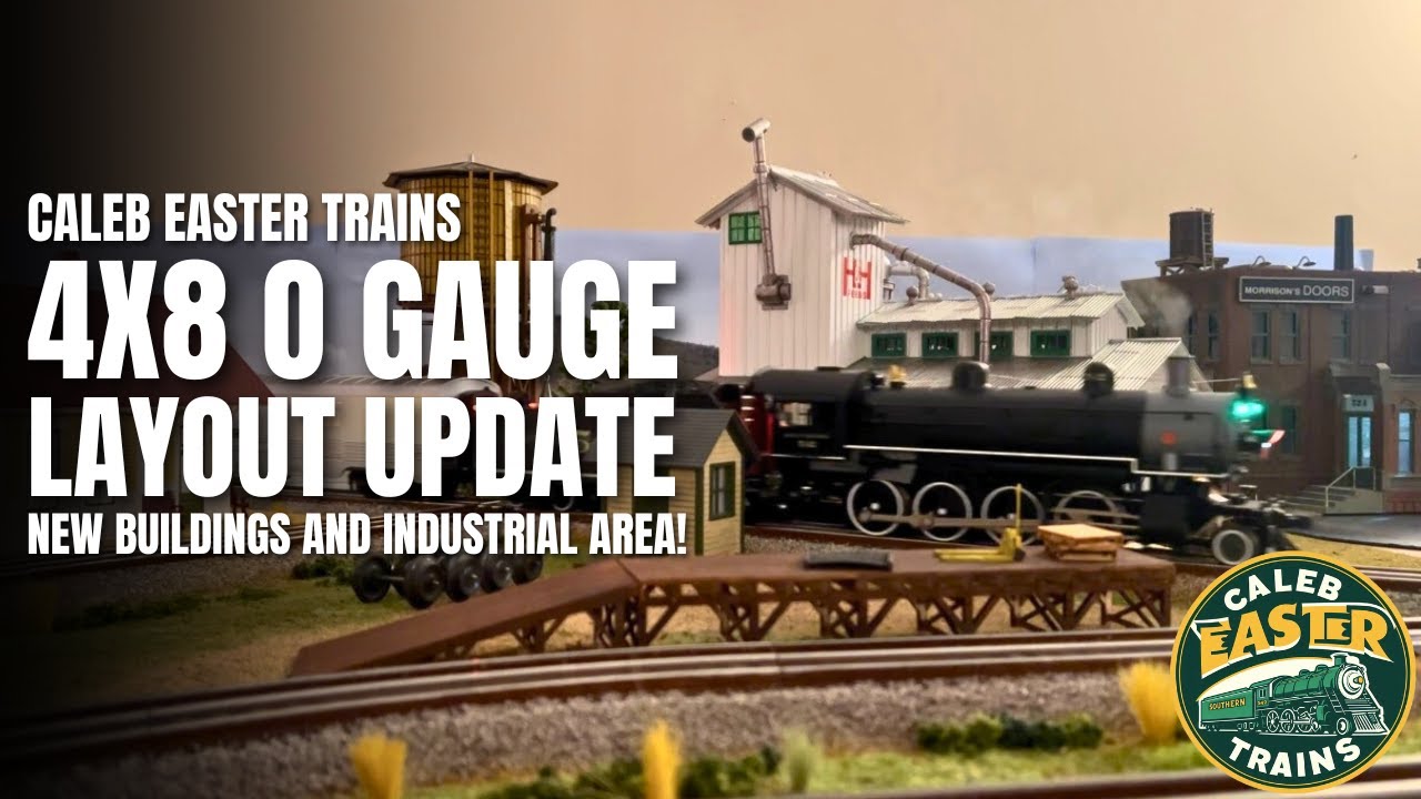 4X8 O Gauge Layout Update - New Buildings & Industrial Area! - Caleb ...