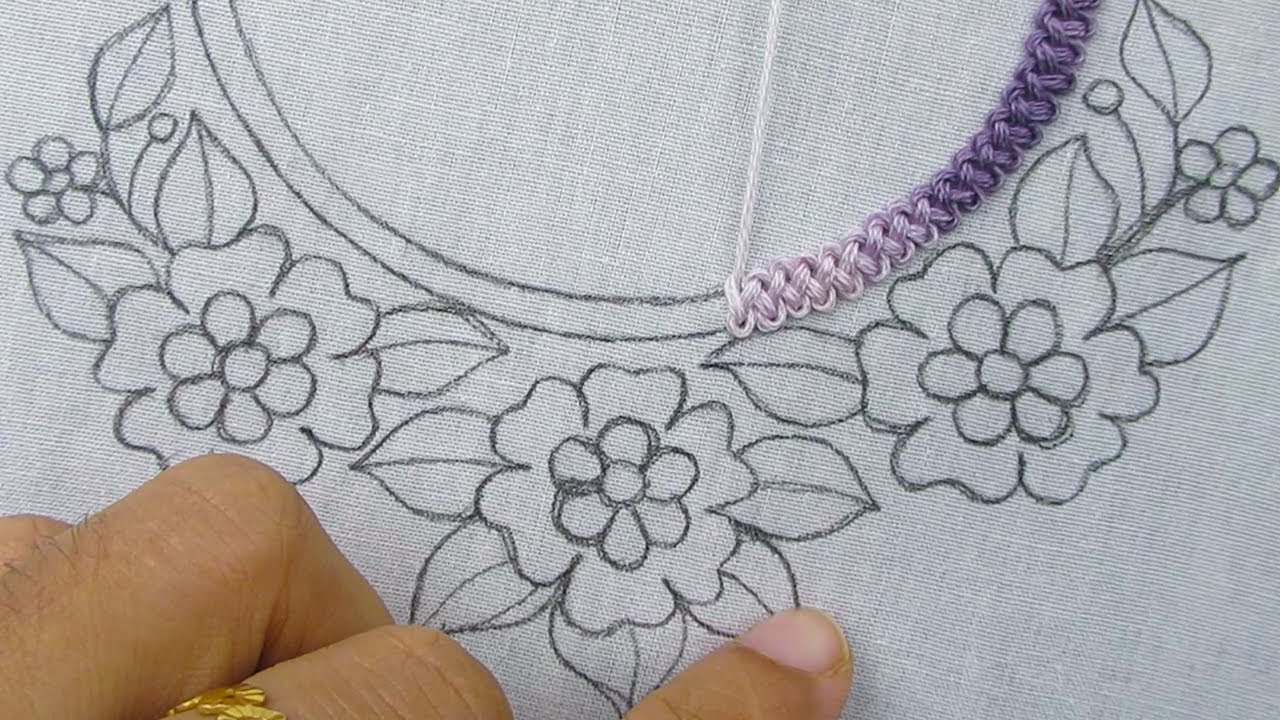 Most demanding hand embroidery neckline design for kurti| New Kurtis ...