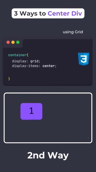 3 Ways To Center Div In CSS - YouTube